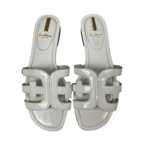 Sam Edelman | Shoes | Sam Edelman Womens White Double E Straps Square ...